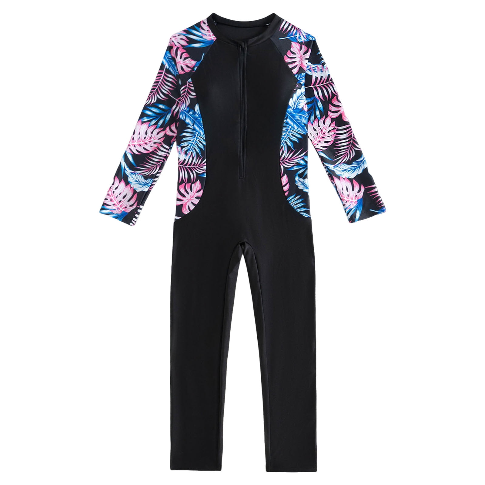 HSMQHJWE Kids Girls Wetsuit Full Body One Piece Zipper Neoprene Thermal ...