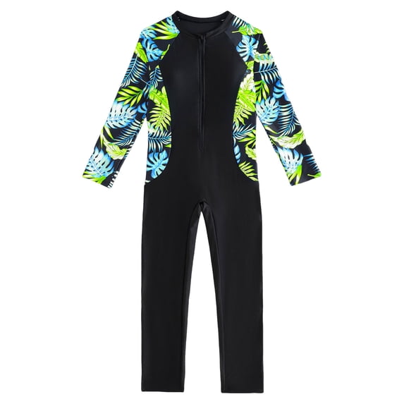 HSMQHJWE Kids Girls Wetsuit Full Body One Piece Zipper Neoprene Thermal ...