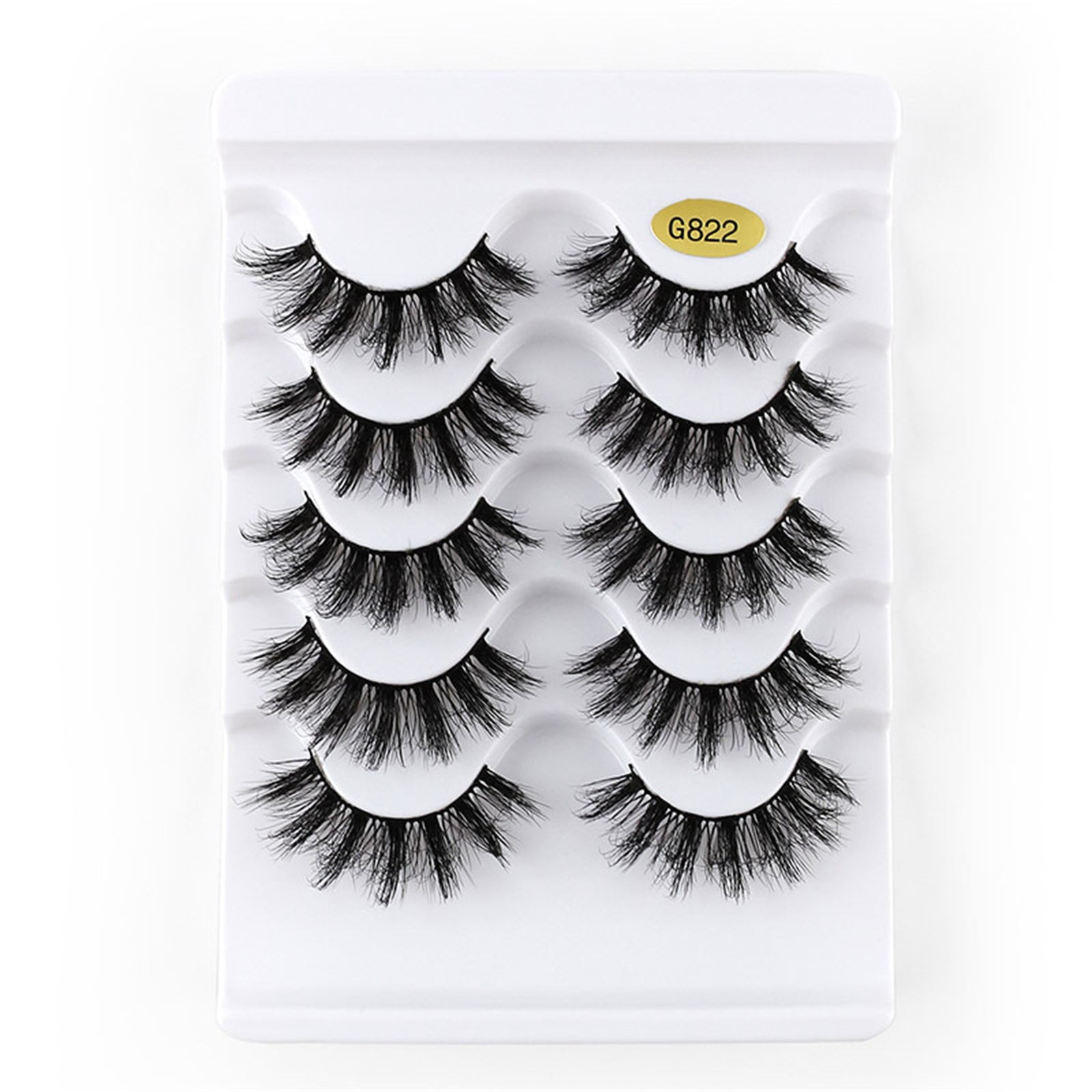 HSMQHJWE Lashed Lashes Pack Wispies Eyelashes Strip Dramatic With Color ...