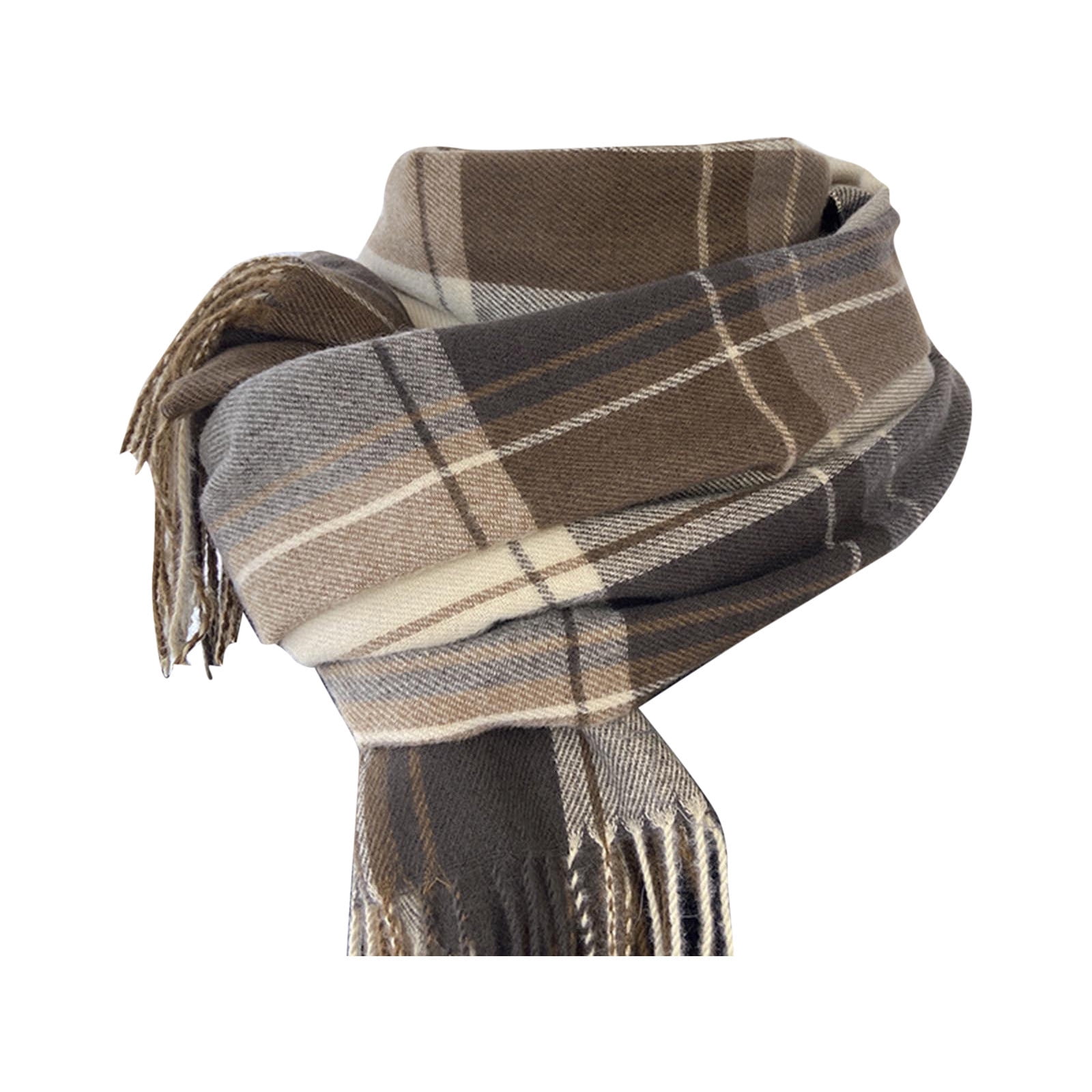 HSMQHJWE Linen Wrapscarf With Tassels Women Fall Winter Scarf Classic ...