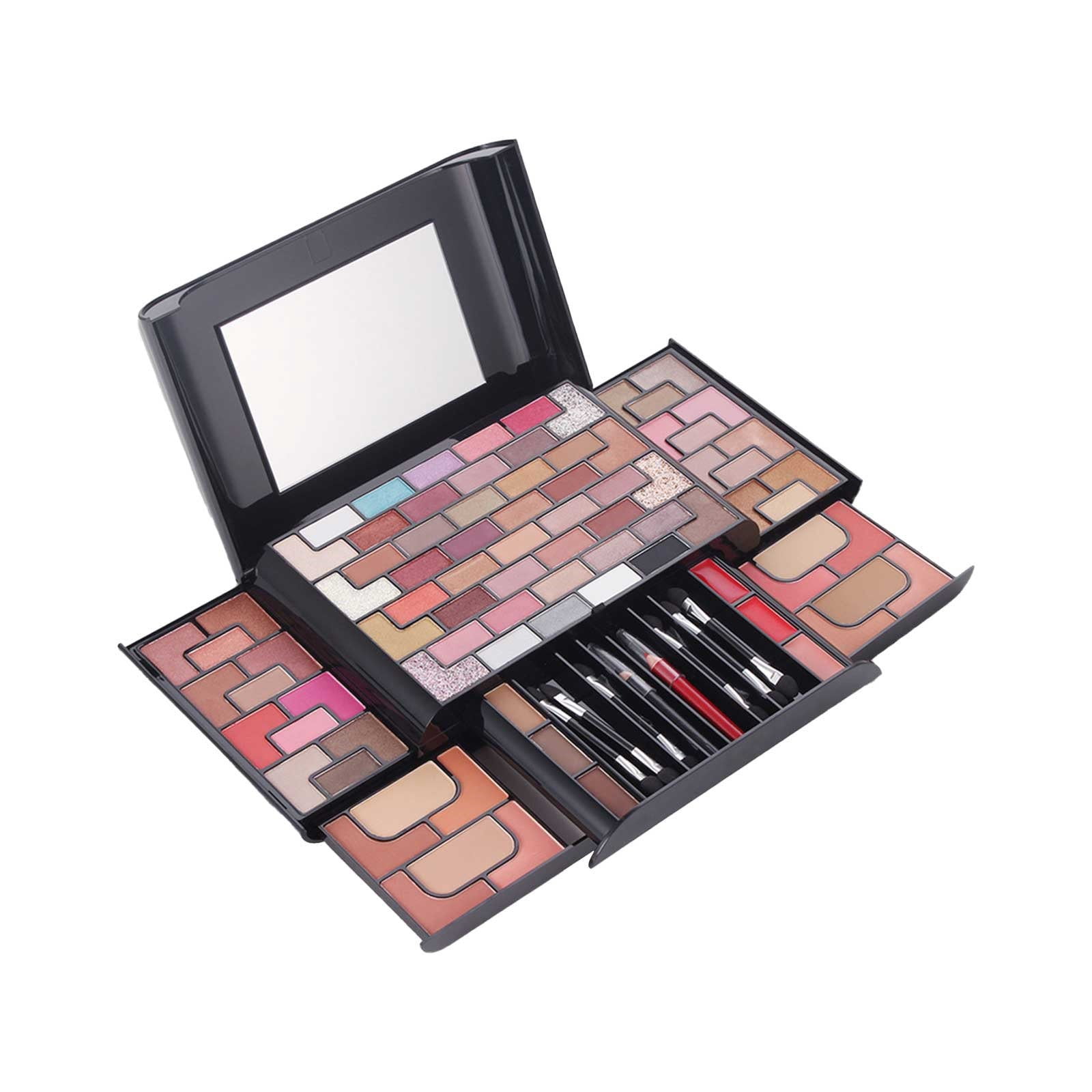 HSMQHJWE Makeup Case with Makeup Included Eyeshadow Pigmented Cosmetics ...