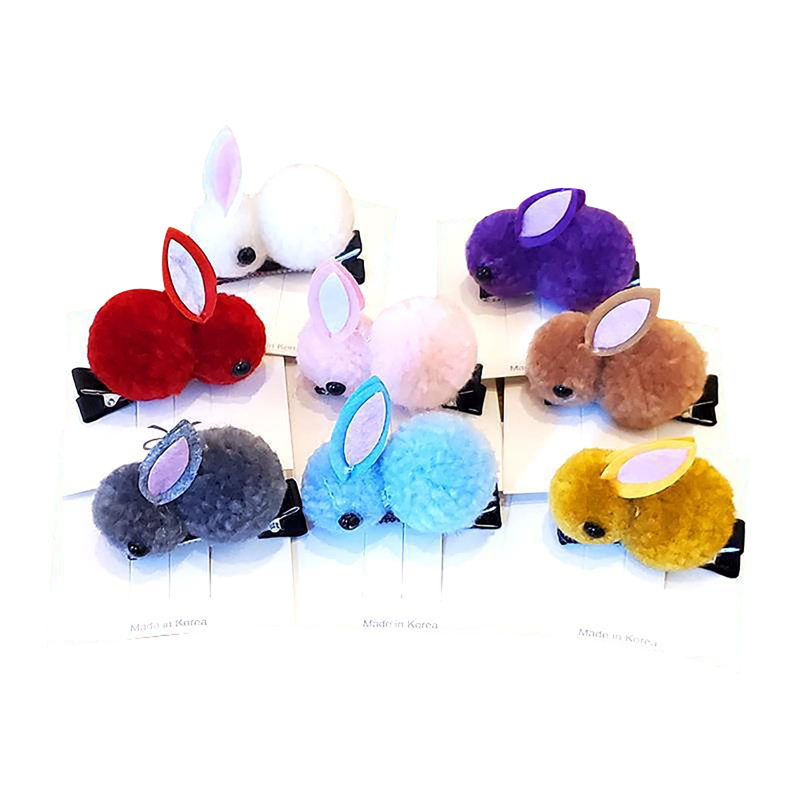 HSMQHJWE Metal Hair Clip 1Pcs Plush Bunny Hair Clips Bunny Hair Clip ...
