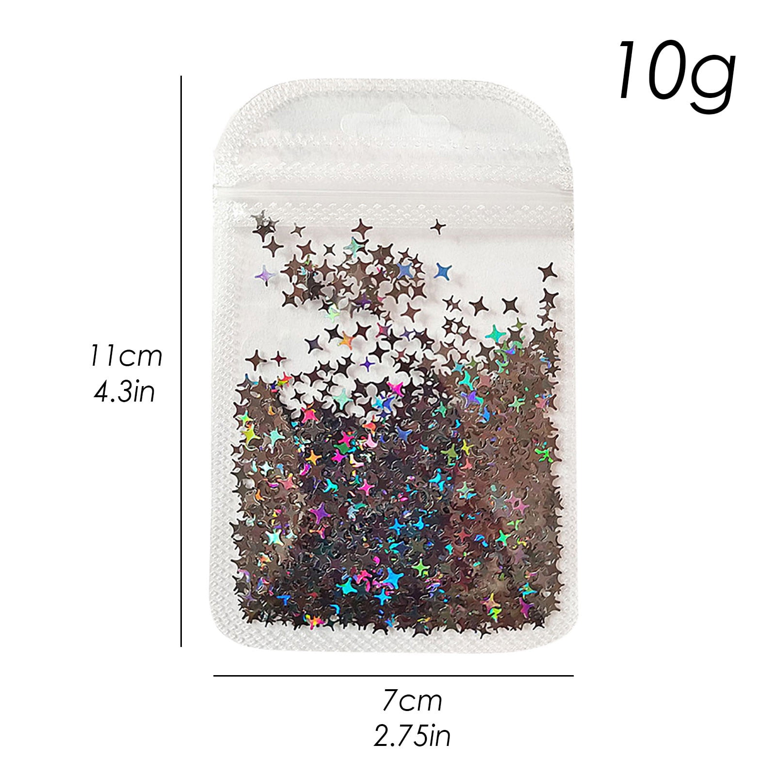 HSMQHJWE Nail Beads 3D Decoration Holographic Glitter Nail Star Sequins ...