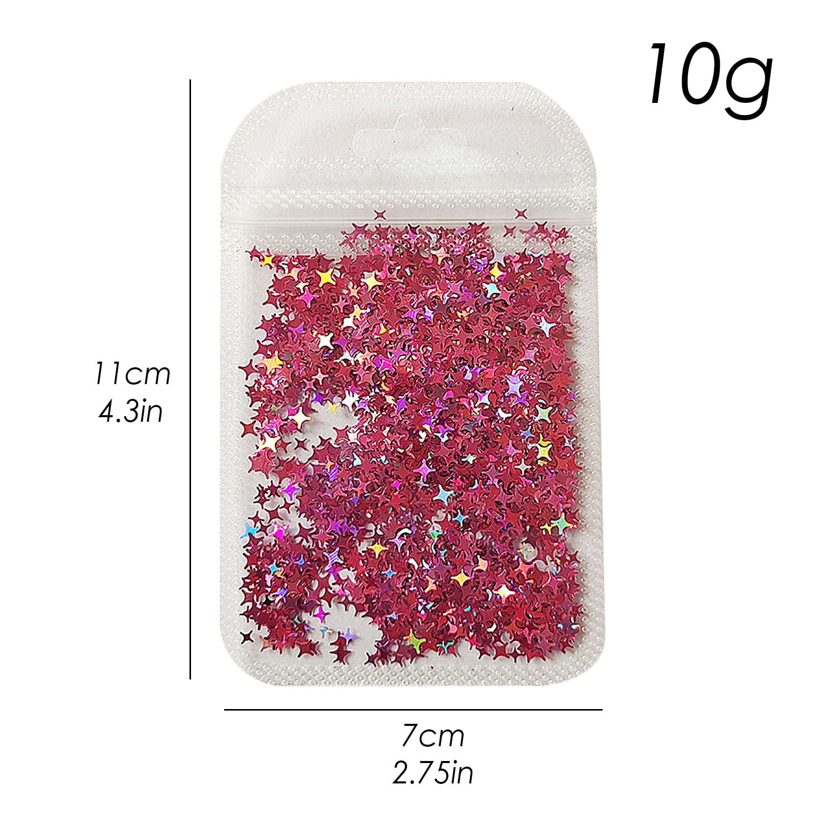 HSMQHJWE Nail Beads 3D Decoration Holographic Glitter Nail Star Sequins ...