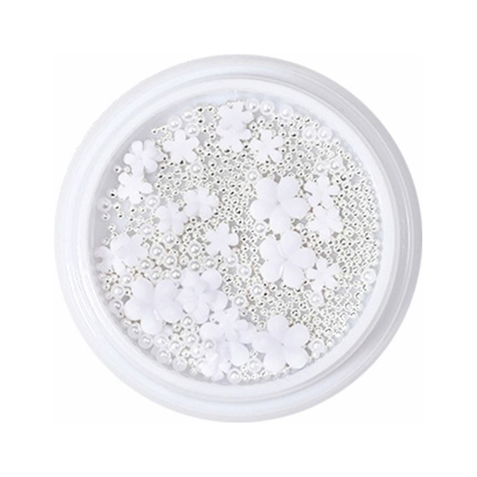 HSMQHJWE Nail Pearls And Rhinestones Nail Enhancement Small White ...
