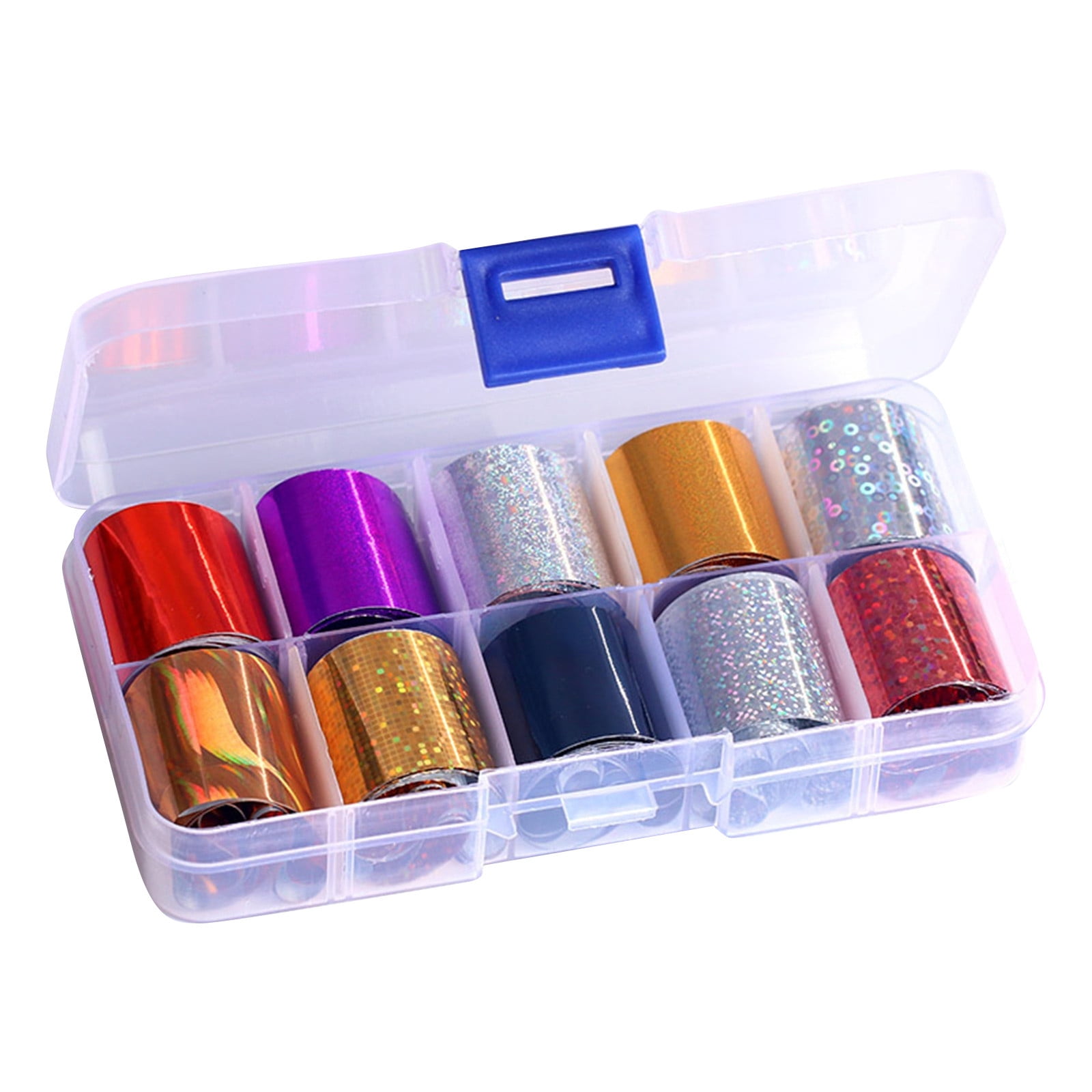 HSMQHJWE Nail Stamping Kit Kids 10 Wraps Transfer Art Flower Nail Paper ...