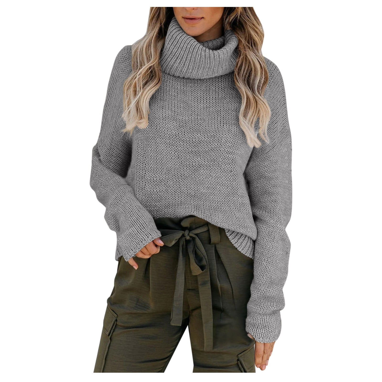 HSMQHJWE Open Knit Sweater 3X Long Down Coat Women Long Sleeve Solid ...