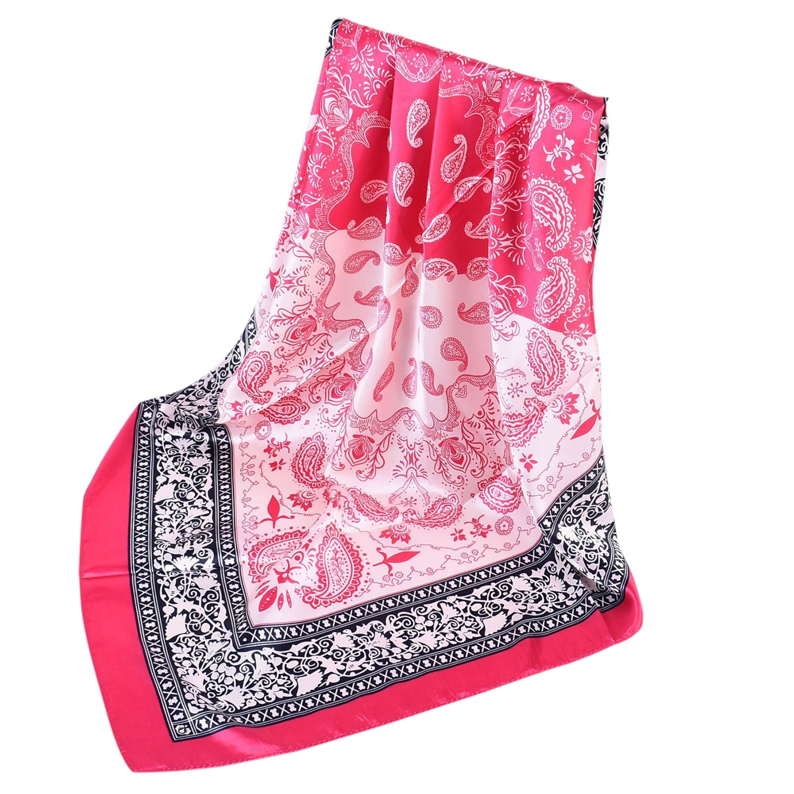 HSMQHJWE Scarfs Under 5Hair Silk Scarf Womens Spring Summer Prints ...