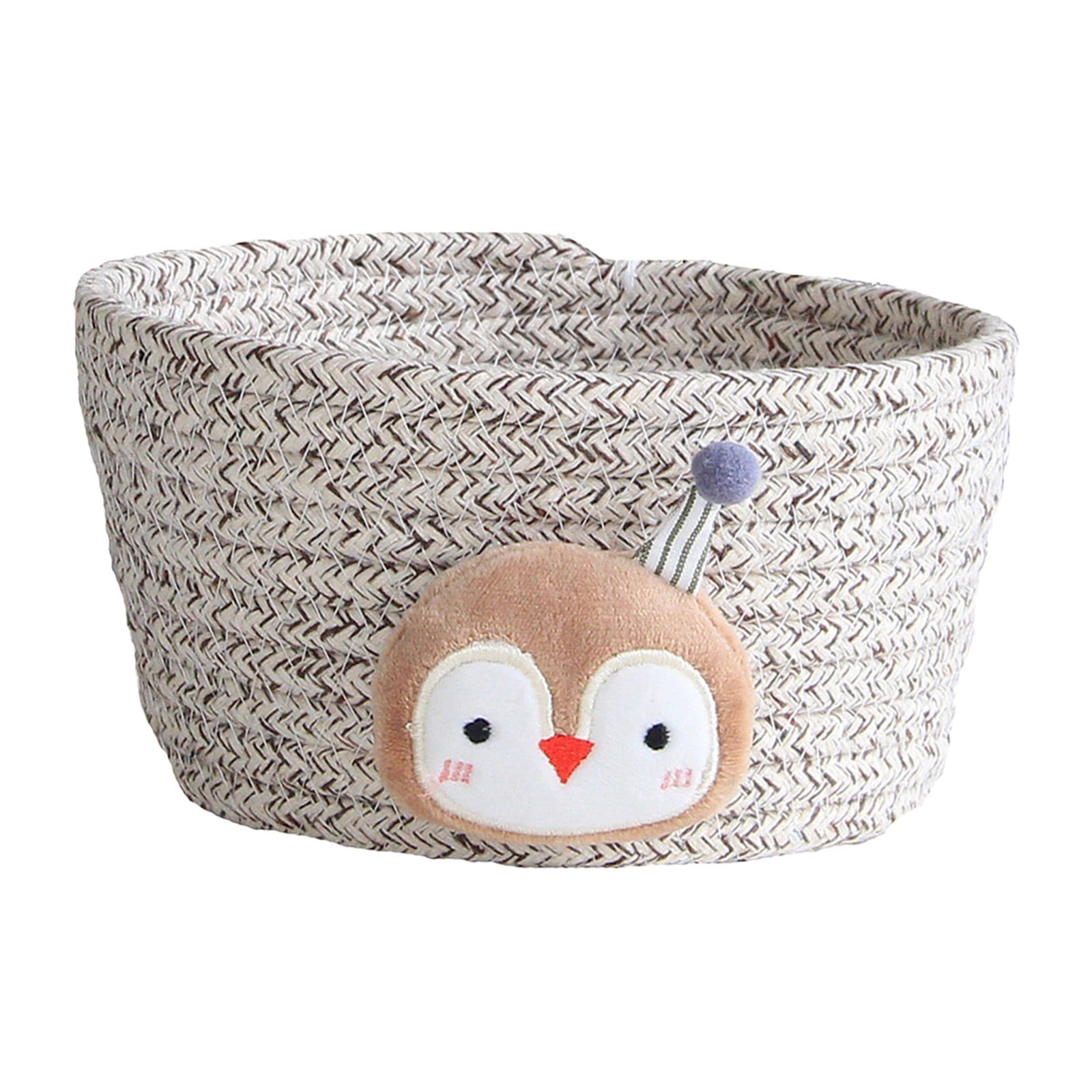 HSMQHJWE Shelf Storage Bins Small Woven Basket Cute Blue Rope Basket ...