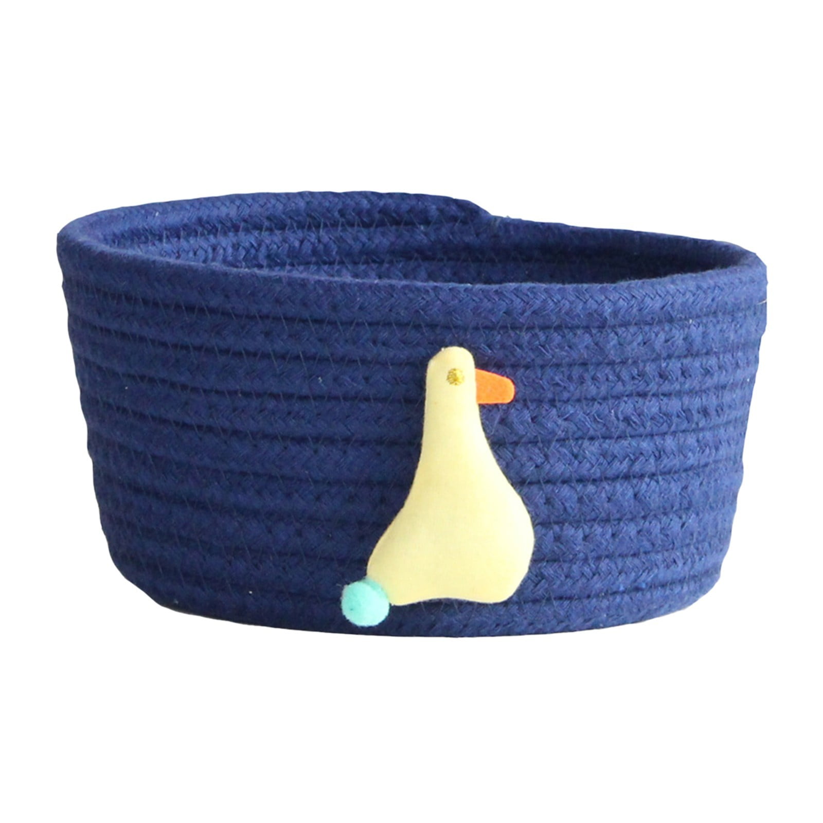 HSMQHJWE Shelf Storage Bins Small Woven Basket Cute Blue Rope Basket ...
