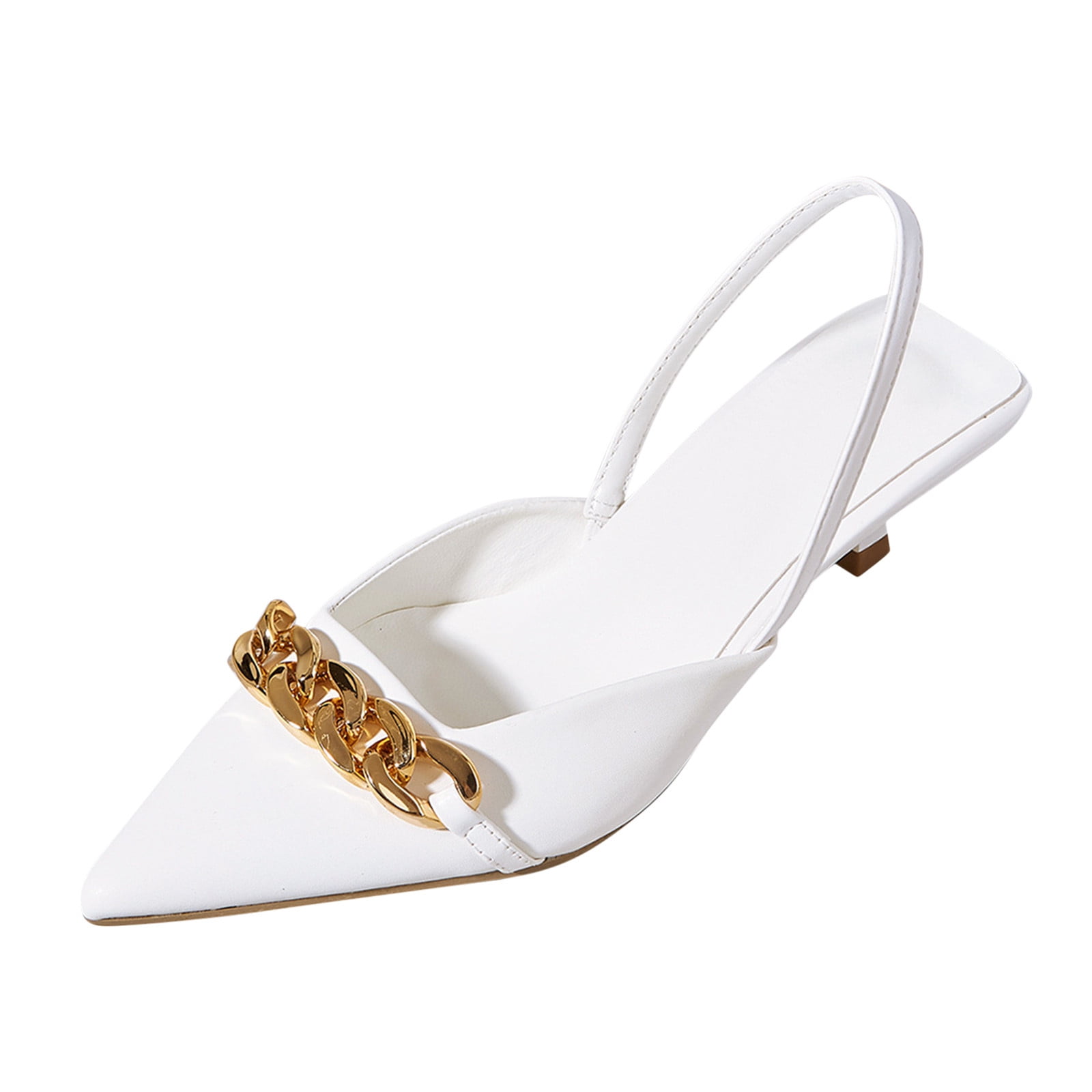 HSMQHJWE Size 15 Heels Womens Closed Toe Heels Ladies Fashion Solid ...