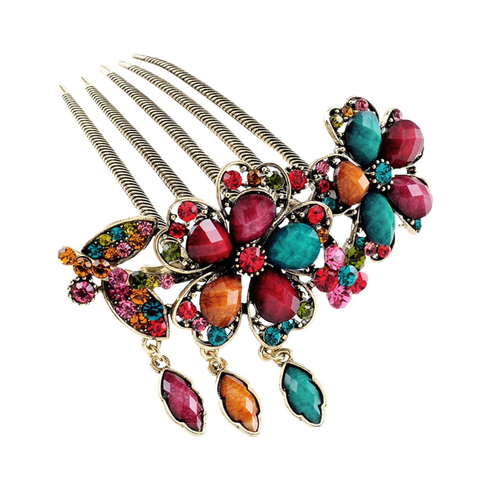 HSMQHJWE Small Barrettes for Crafts Chic Antique Metal Rhinestone Comb ...