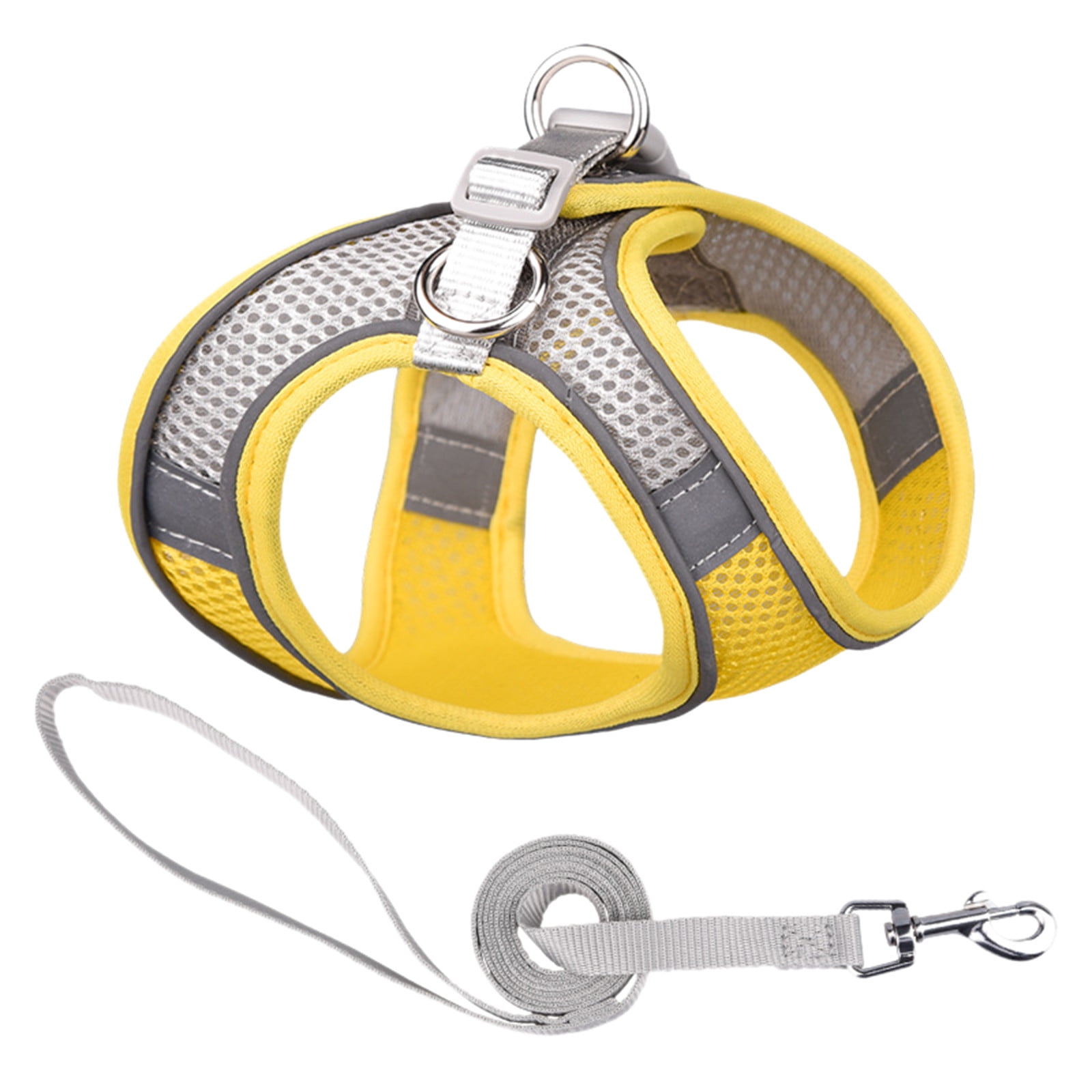 HSMQHJWE Soft Mesh Dog Harness and Leash Set for Walking Summer Step in ...