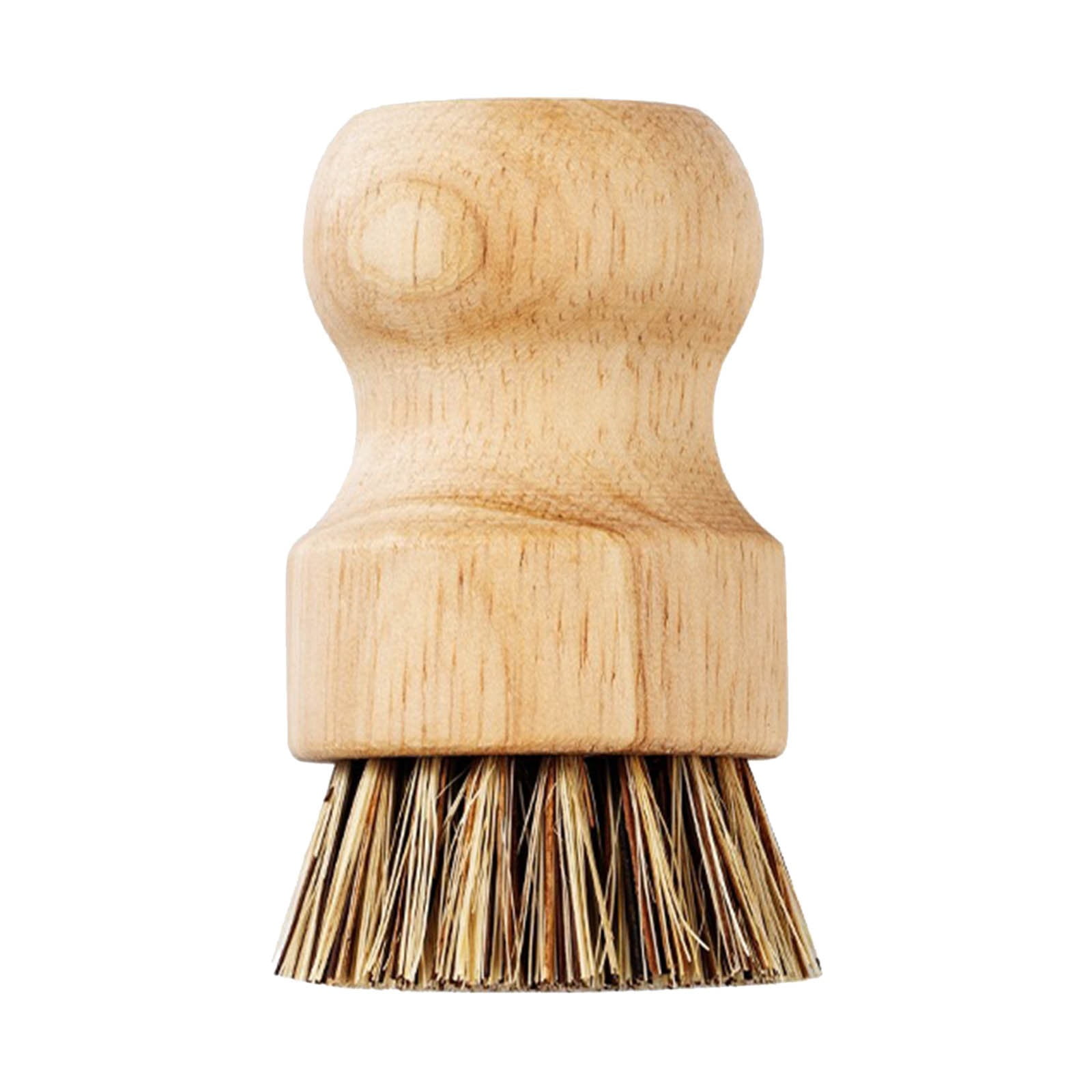 HSMQHJWE Solid Wood Dishwashing Brush Pot Brush Short Handle Sisal Pot ...