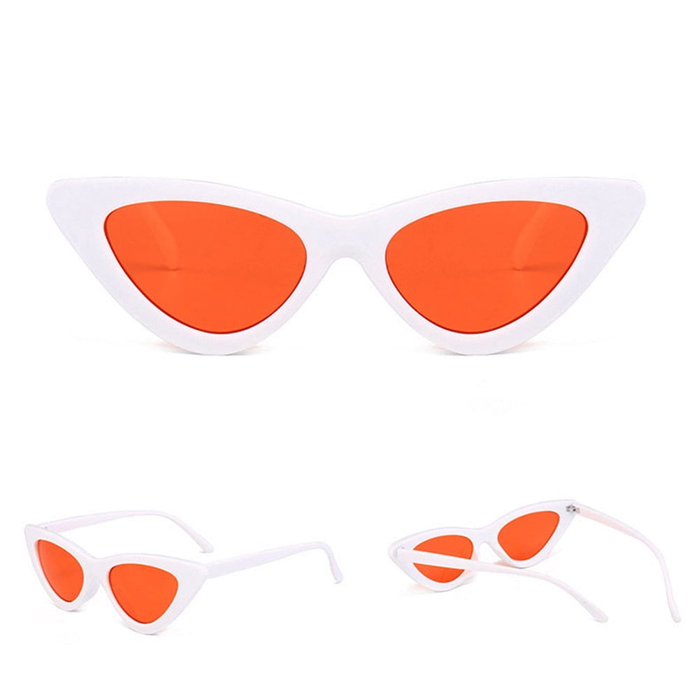 HSMQHJWE Vicbovo Retro Vintage Narrow Cat Eye Sunglasses Square Cat Eye ...