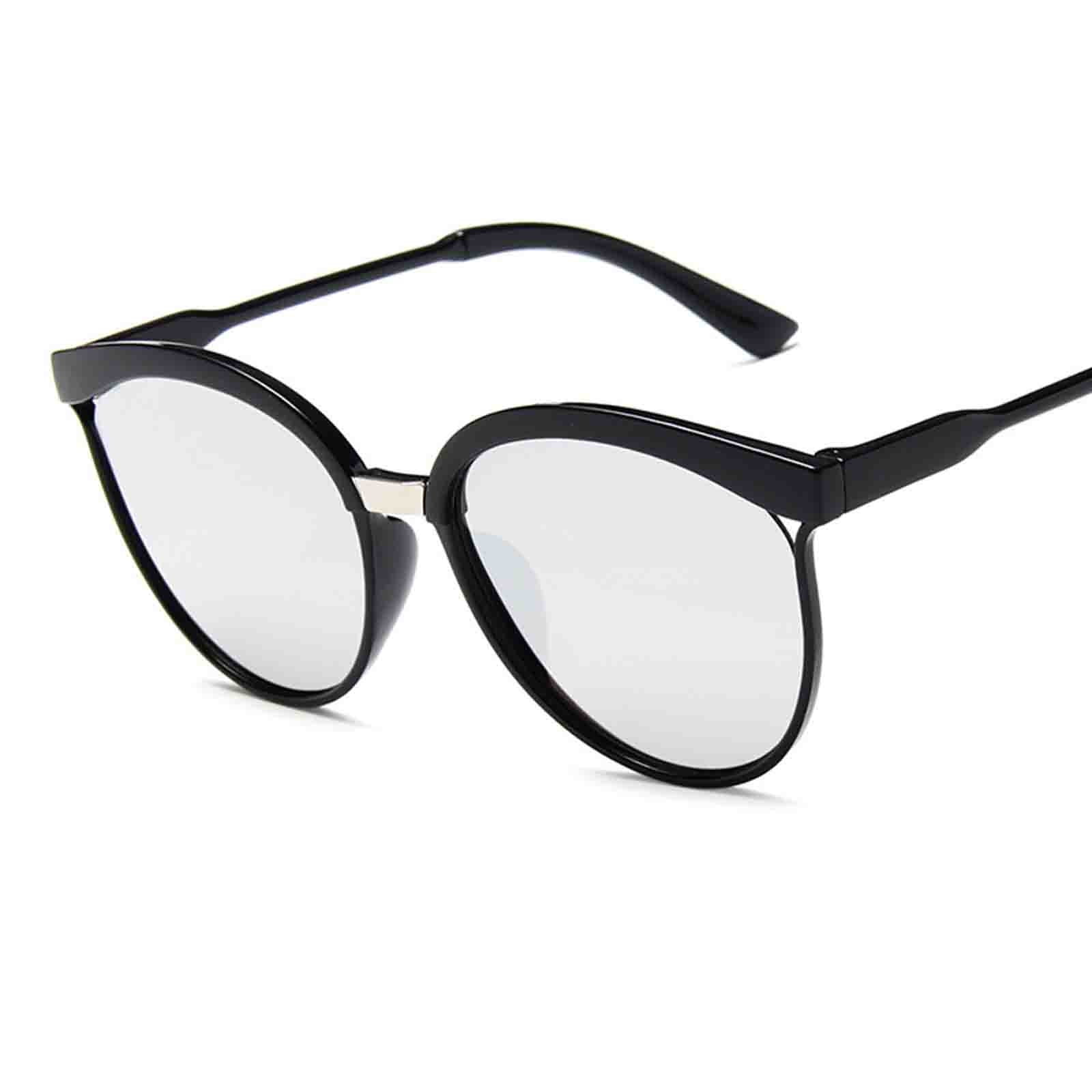 HSMQHJWE Vicbovo Round Polarized Sunglasses Reflective Lens Trendy ...