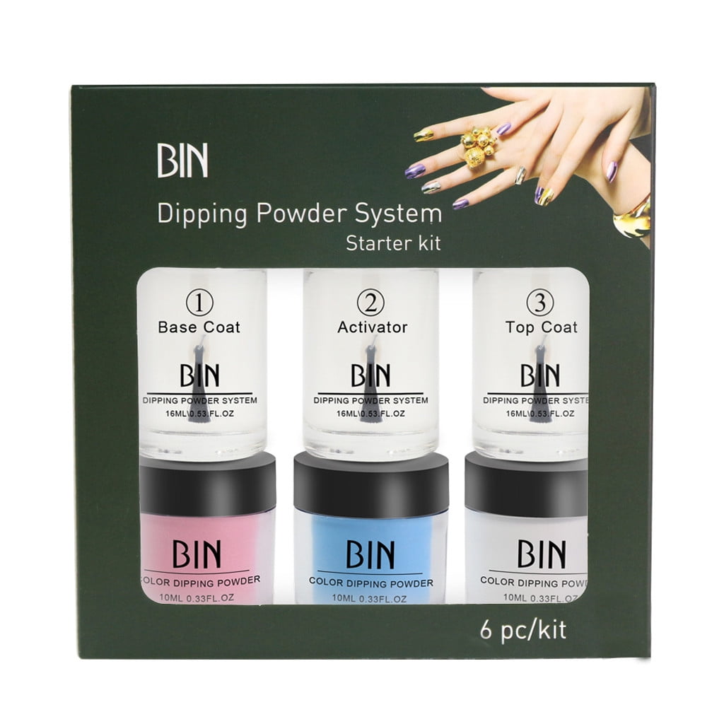 HSMQHJWE Vintage Manicure Sets Natural Powder Dip Set Dipping Liquid ...