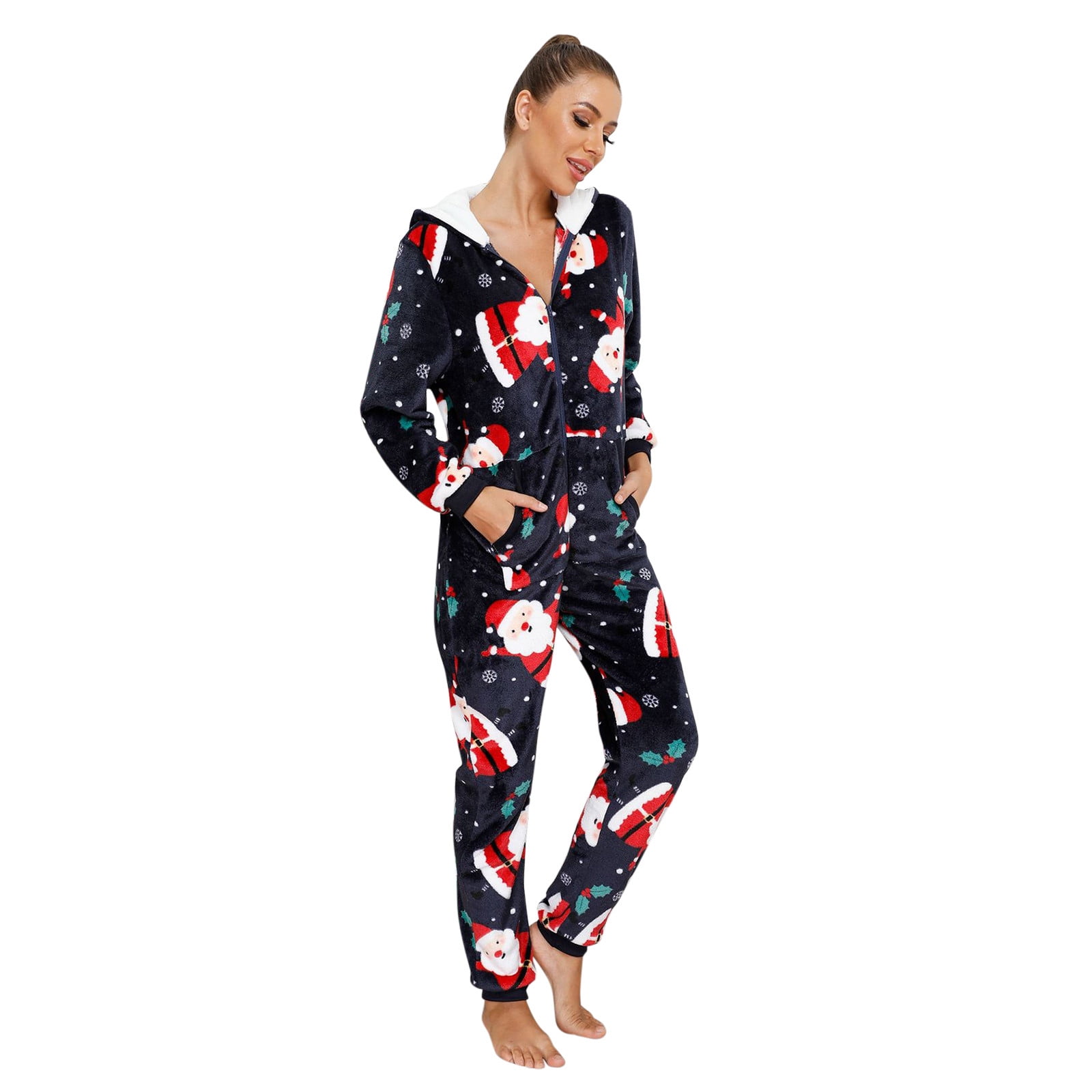 HSMQHJWE Women'S Sleepwear Vs Sleep Shirt Christmas Hooded Pajamas ...