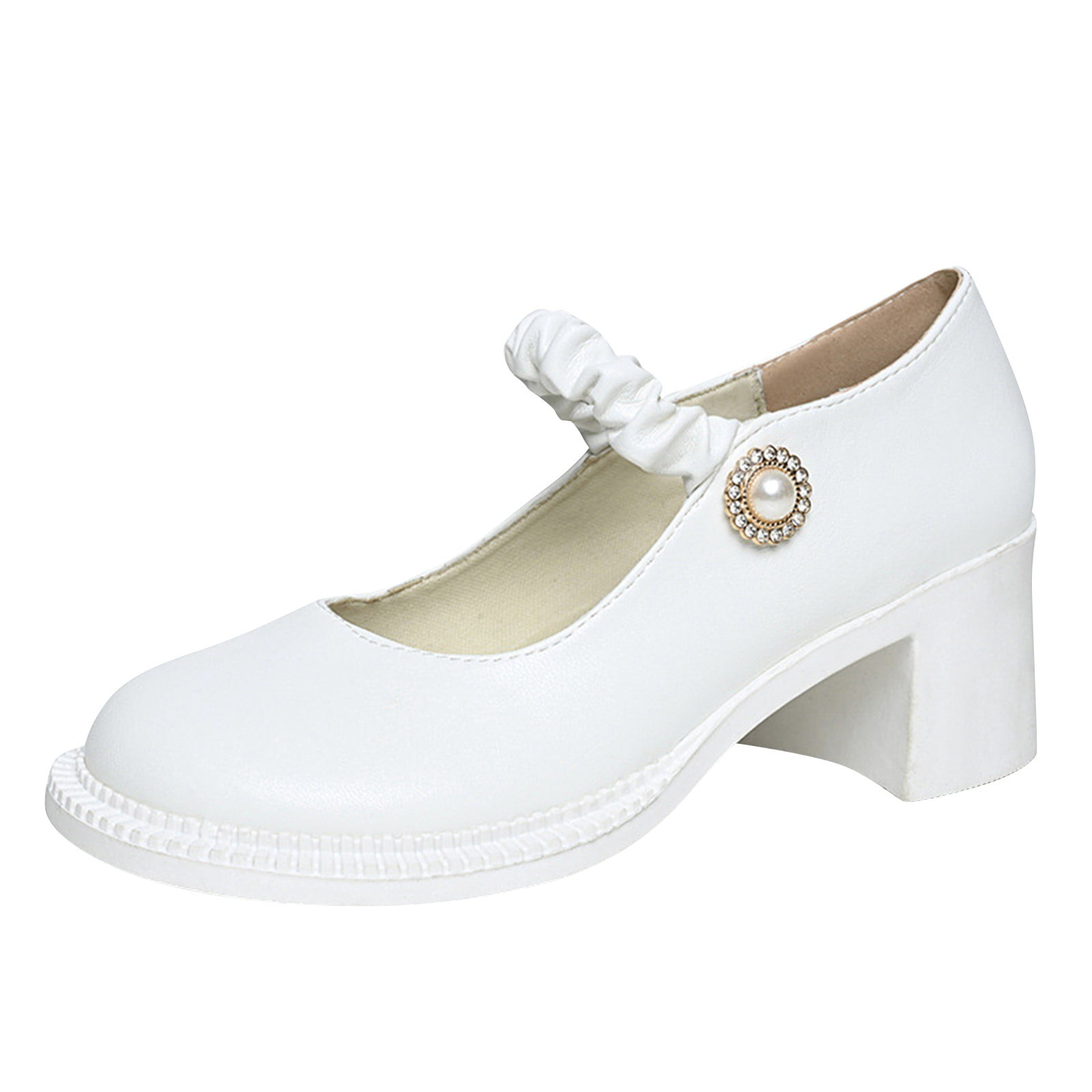 HSMQHJWE Womens Round Toe Ankle Strap Mary JanesGothic Lolita Shoes ...