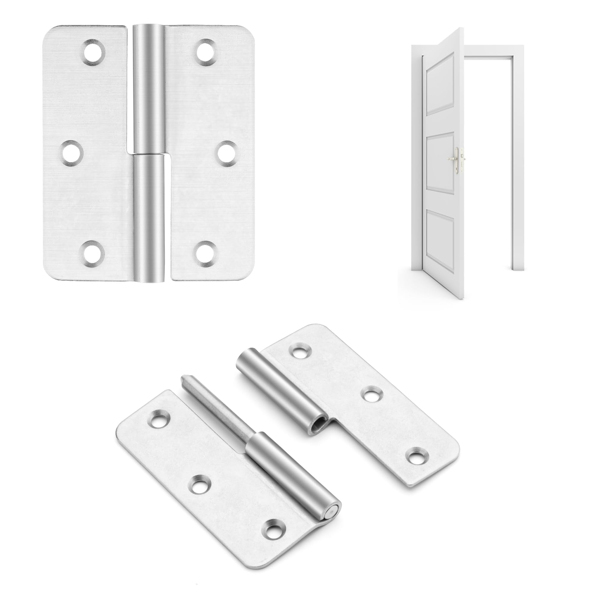 HSMT-hinges 3.5 Inch Lift Off Hinge, Stainless Steel 304, Detachable ...