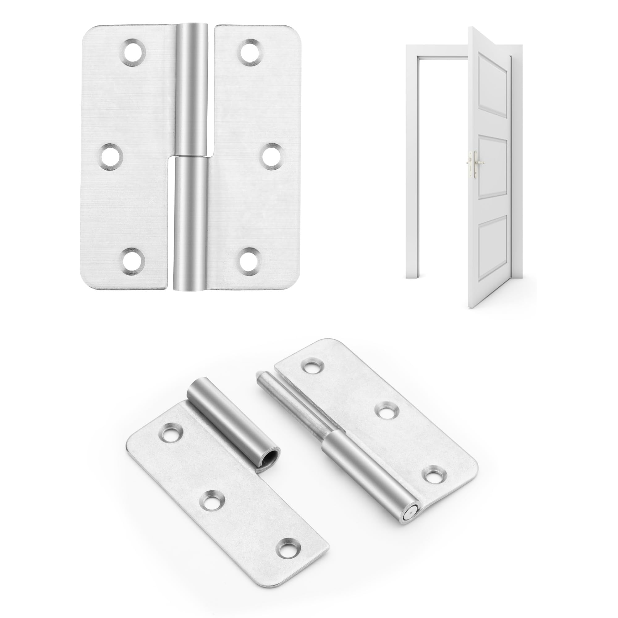 HSMT-hinges 3.5 Inch Lift Off Hinge, Stainless Steel 304, Detachable ...