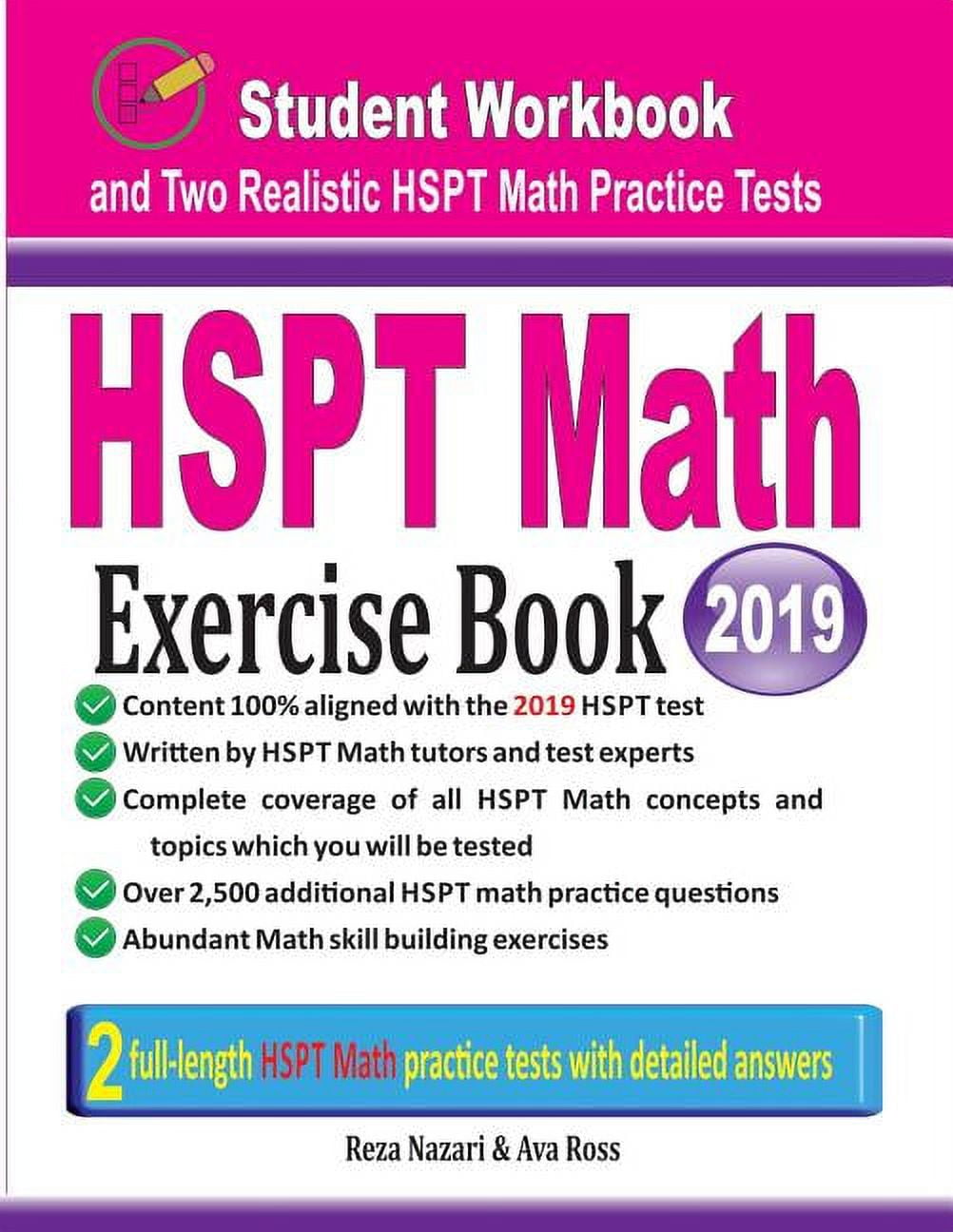 HSPT Math Exercise Book: Student Workbook and Two Realistic HSPT Math ...