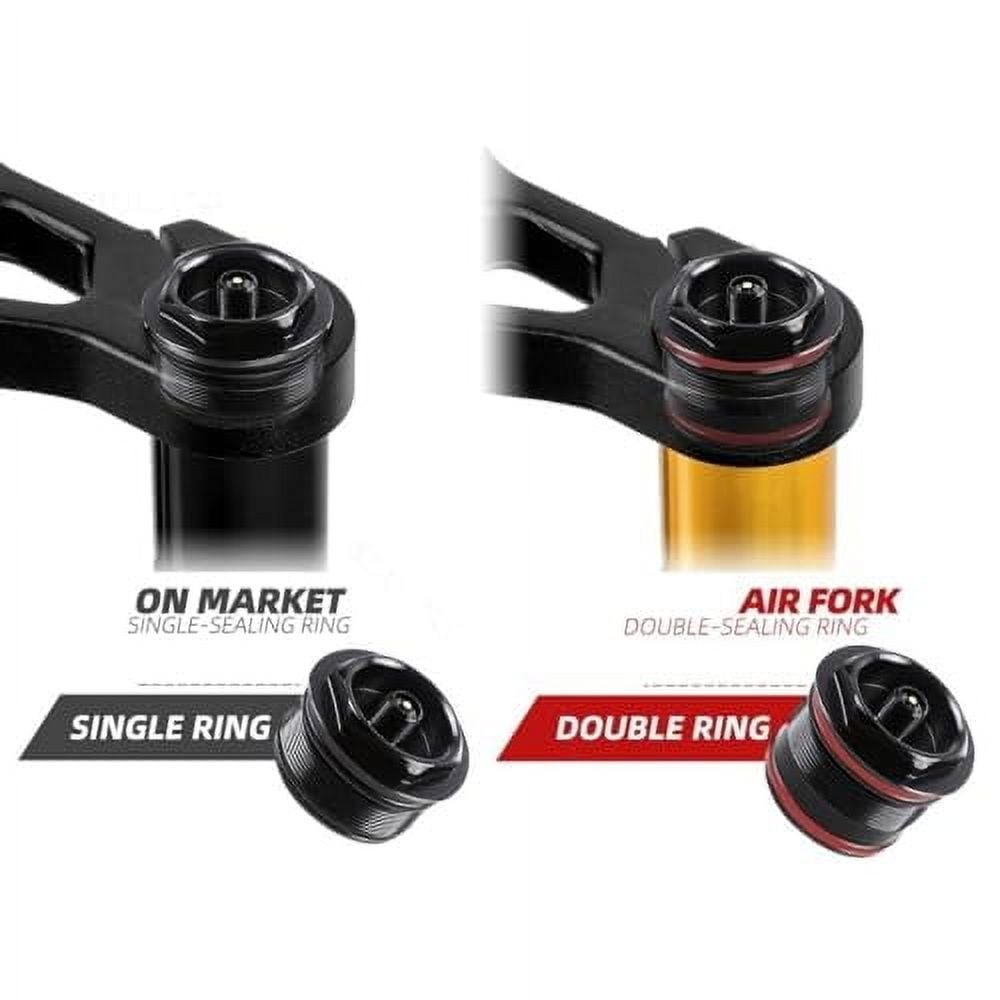 HSQMA Snow Bike Fork,20 Inch 4.0' Tire Fat Air Suspension Forks Travel 110mm,Double Shoulder ...