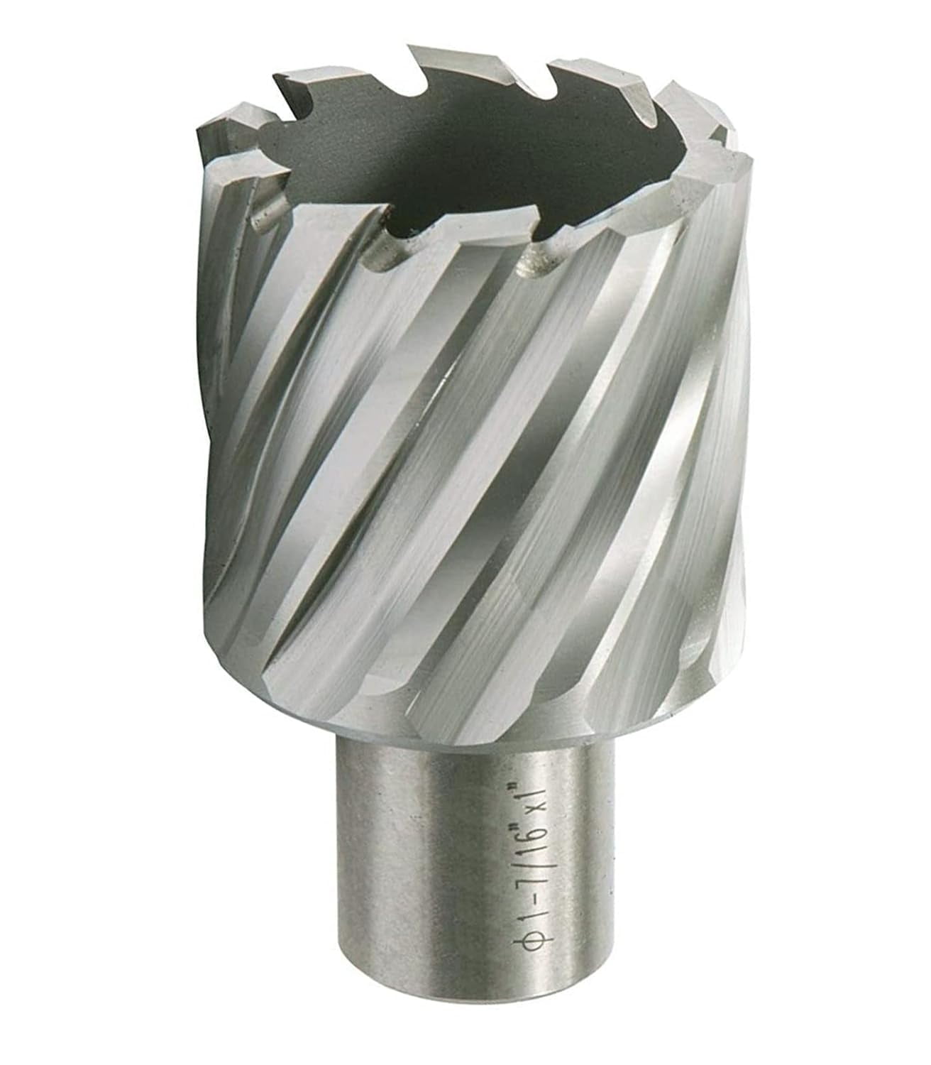 HSS Annular 1-7/16" Diameter x 1" Cutting Depth with 3/4" Weldon Shank ...