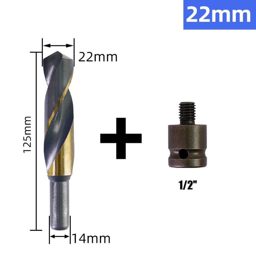 HSS Drill Bit Set 14mm Shank with 1/2'' Adapter for Electric Wrench ...