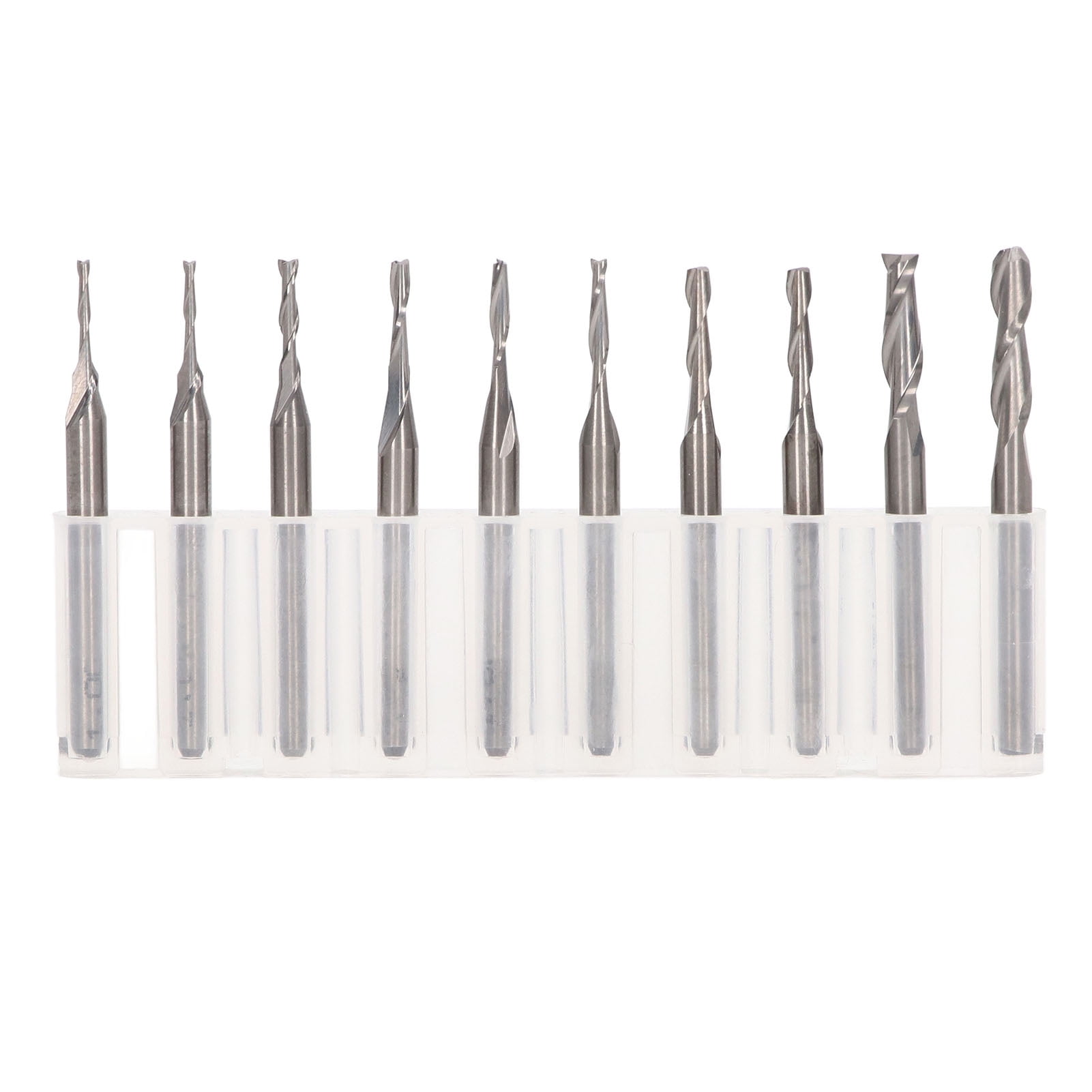 HSS Flat Nose End Mill Set, CNC Straight Shank 1.0-3.175mm for Wood ...