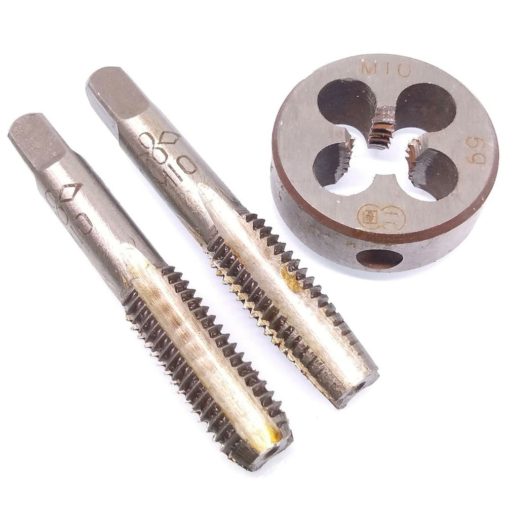 HSS M10 x 1.5mm Taper & Plug Tap & M10 x 1.5mm Die Metric Thread Right ...