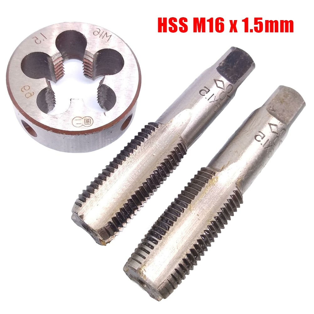 HSS M16 x 1.5mm Taper & Plug Tap & M16 x 1.5mm Die Metric Thread Right ...