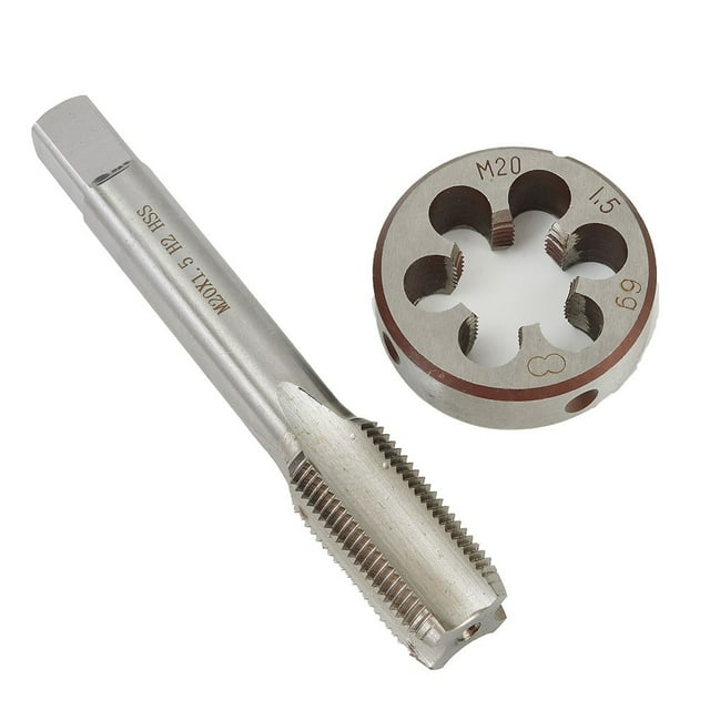 HSS M20 x .5mm Right Hand Tap and Die Set for Metric Threading ...