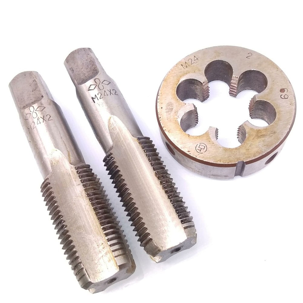 Hss M24 X 2mm Taper & Plug Tap & M24 X 2mm Die Metric Thread Right Hand ...