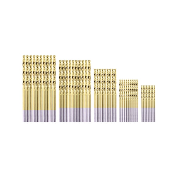 HSS Micro Titanium Coated Twist Drill Bit Set, High Speed Steel Jobber ...