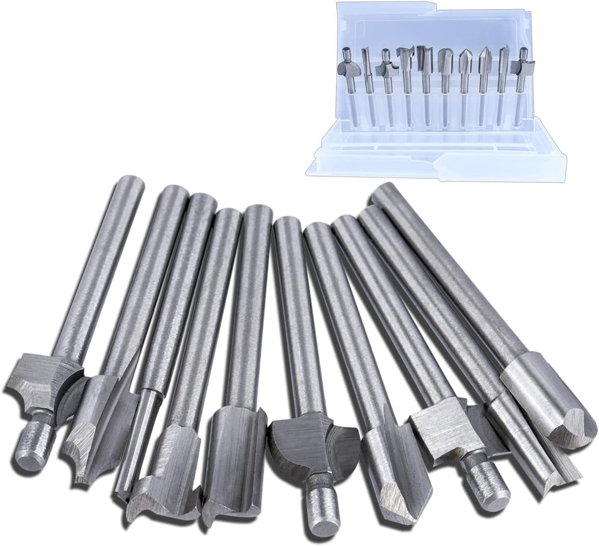 HSS Rotary Burrs 10-Pack - 3mm Router Bit Set for Dremel - Walmart.com