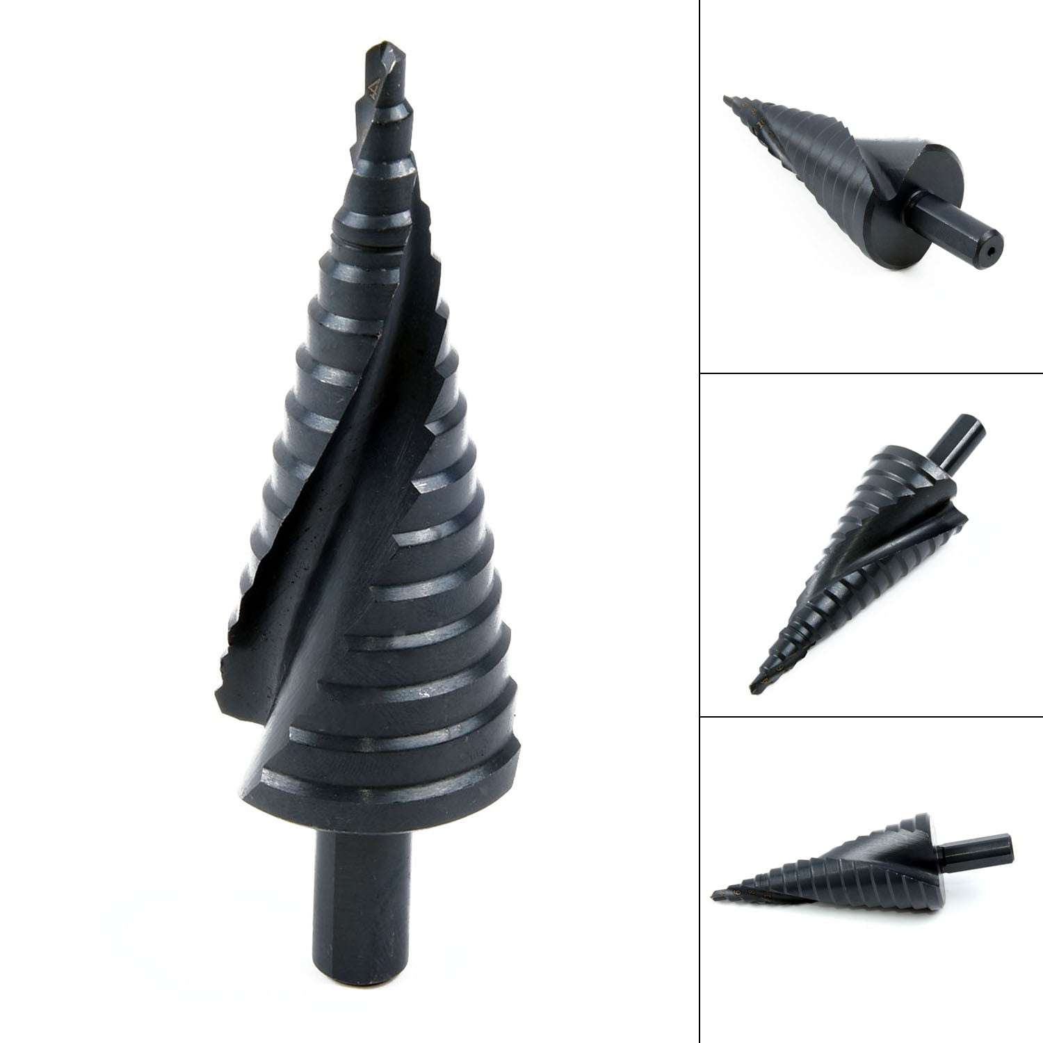 HSS Spiral Step Cone Drill Bit Metal Hole Cutter Titanium Nitride ...