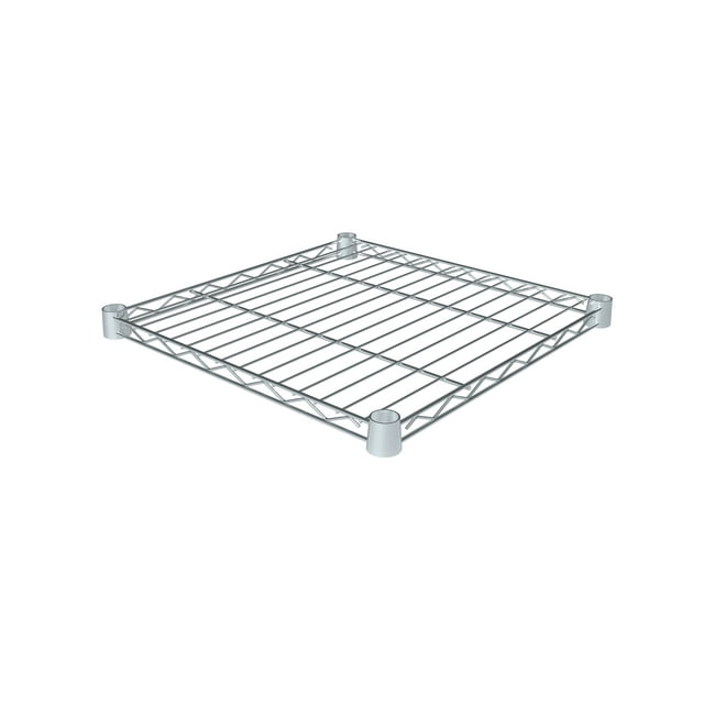 "HSS Heavy-Duty Wire Shelving Unit, Extra Shelf, 16""x16"", Chrome ...