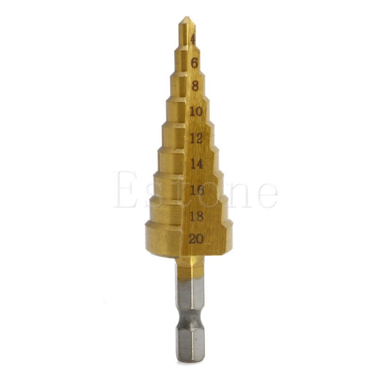 HSS Steel Step Cone for Titanium Drill Bit Hole Cutting Tool 4-20mm ...