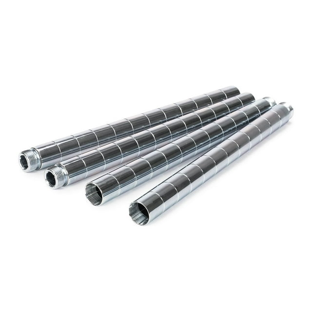 "HSS 12"" Wire Shelf Extension Pole, 7/8"" Dia., 1mm Thickness, Chrome ...