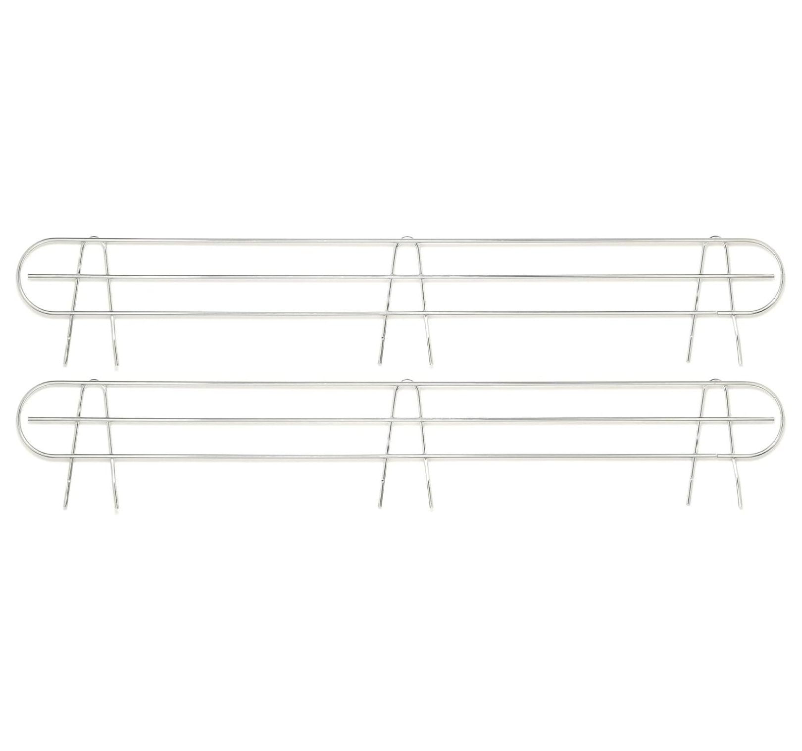 HSS Wire Shelf Back Ledge, Fits on " Wide Wire Shelf, Chrome Color, 2 ...
