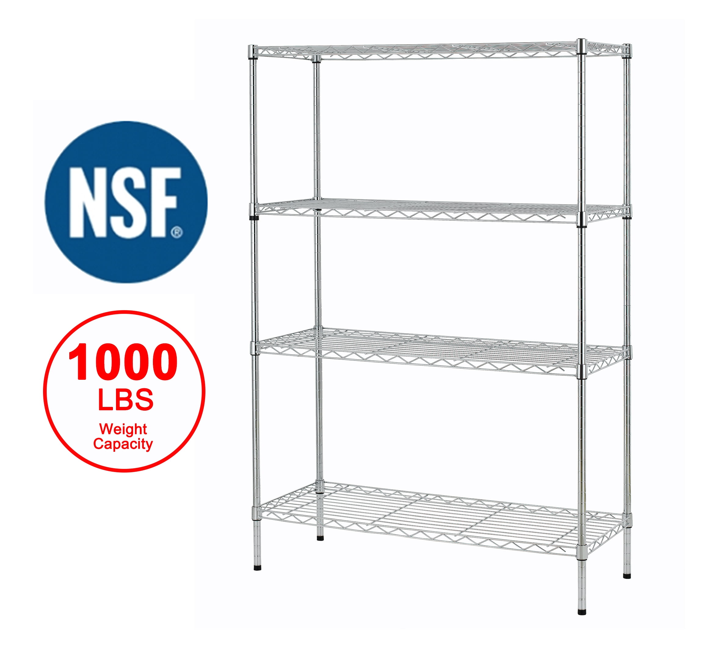 HSS Wire Shelf Unit 4-Tier 14"Dx36"Wx54"H, 1000 lb. Loading Capacity ...