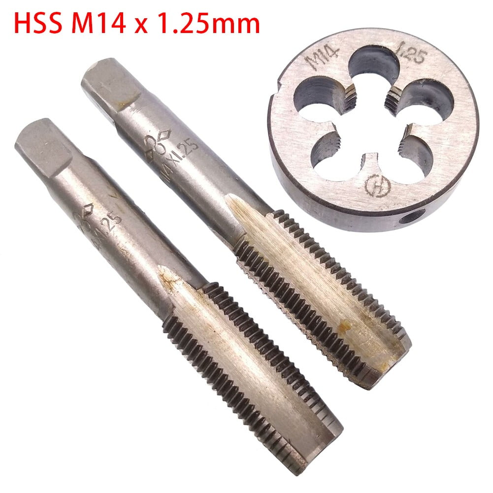 HSS for M14 x 1.25mm Taper& Plug Tap& for M14 x 1.25mm Die Metric Thread Right Hand - Walmart.com