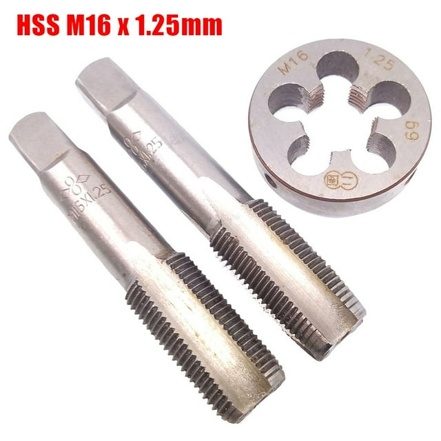 HSS x 1.25mm Taper& Tap& x 1.25mm Die Metric Thread Right Hand ...