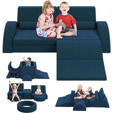 Iwicker 2-in-1 Convertible Kid Sofa to Lounger Flip Open Soft Kids ...