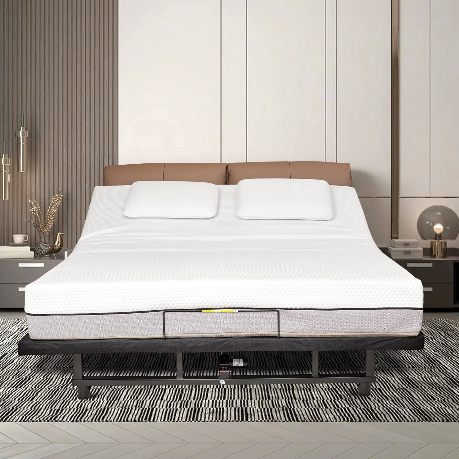 HSUNNS Adjustable Bed Frame King, Adjustable Bed Base Frame with ...