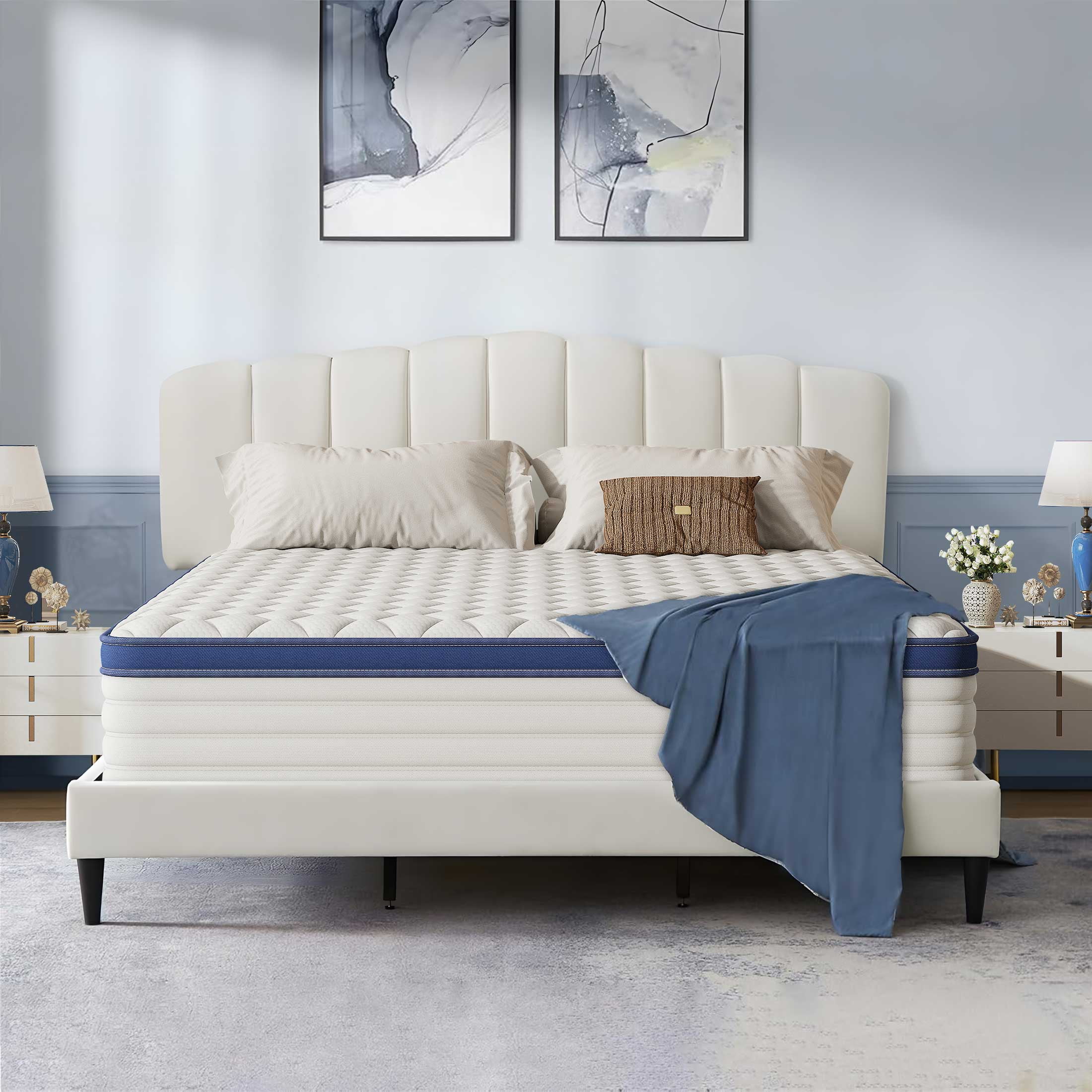 HSUNNS 12 inch Full Mattress in a Box, Cooling Gel Memory Foam Hybrid ...