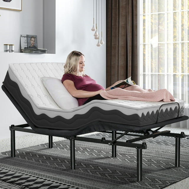 HSUNNS Twin XL Electric Adjustable Bed Frame with Wireless Remote, Zero ...