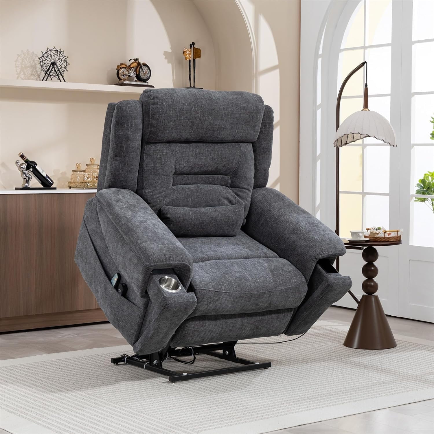 Extra-Wide Big Man Power Lift Recliner for Elderly Adults 28 Inch Wide ...