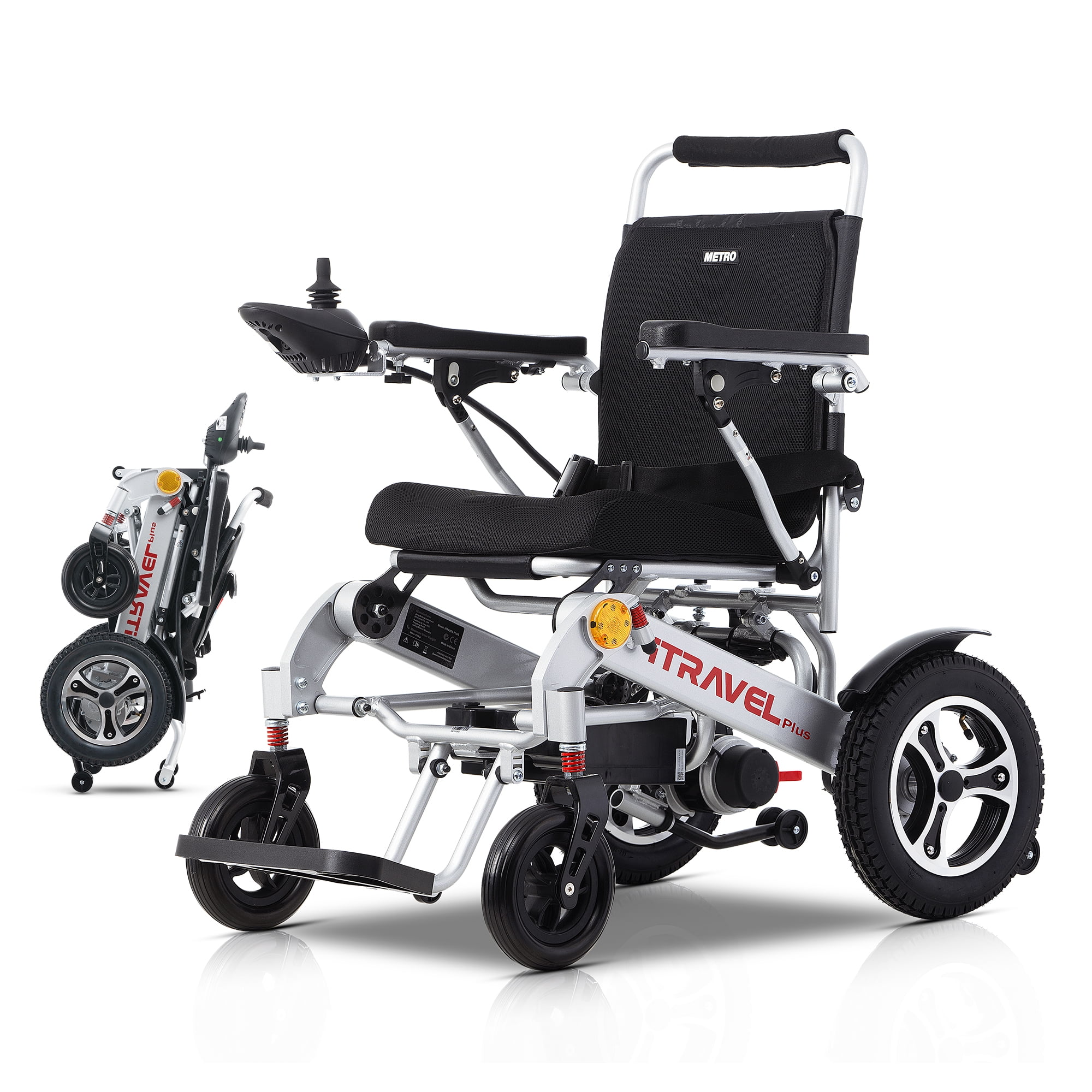 HSUNNS Foldable Powered Wheelchair for Adults, All-Terrain Mobility ...